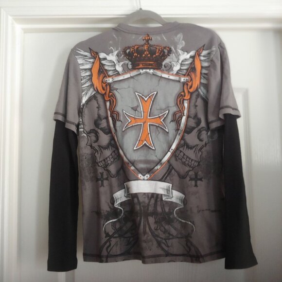 Mma Elite | Shirts | Mma Elite Long Thermal Sleeve Cyber Y2k Grunge ...